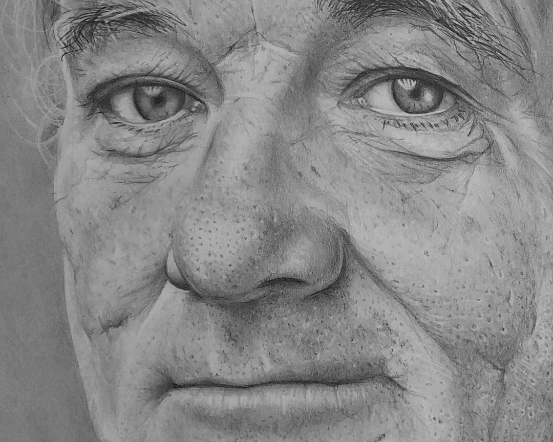 A2 (17x24) Custom Pencil Portrait, Personalised Graphite Drawing From ...