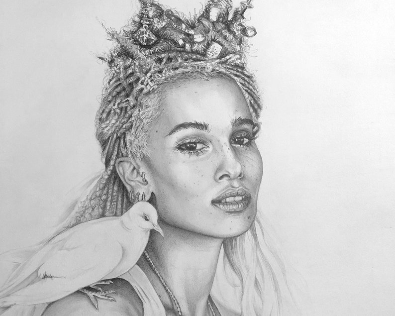 A3 Custom Pencil Portrait Hand Drawn From Photo // Baby • Children ...