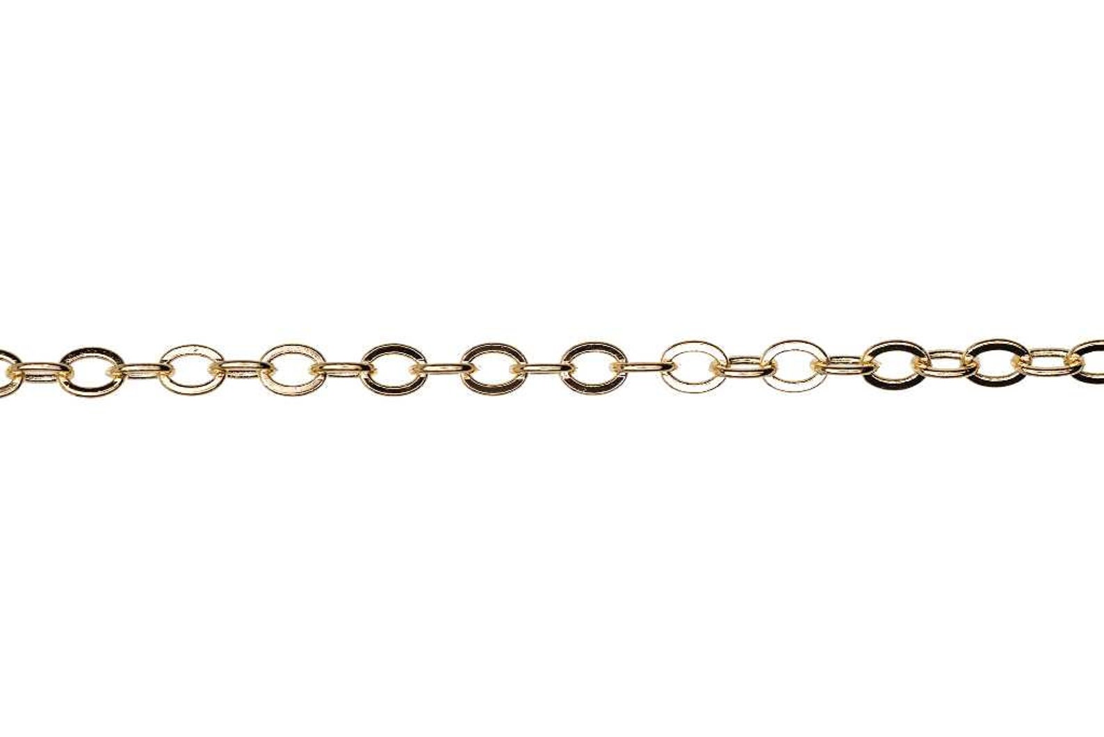 3mm X 4mm Cable Chain Available in Multiple Finishes Sold by the Foot ...