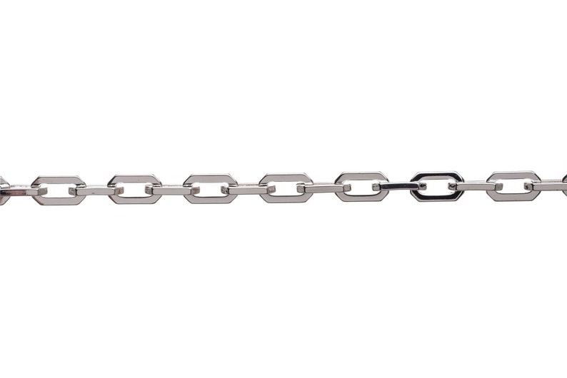 6mm X 10mm Angular Cable Chain Sold by the Foot Available in Multiple ...