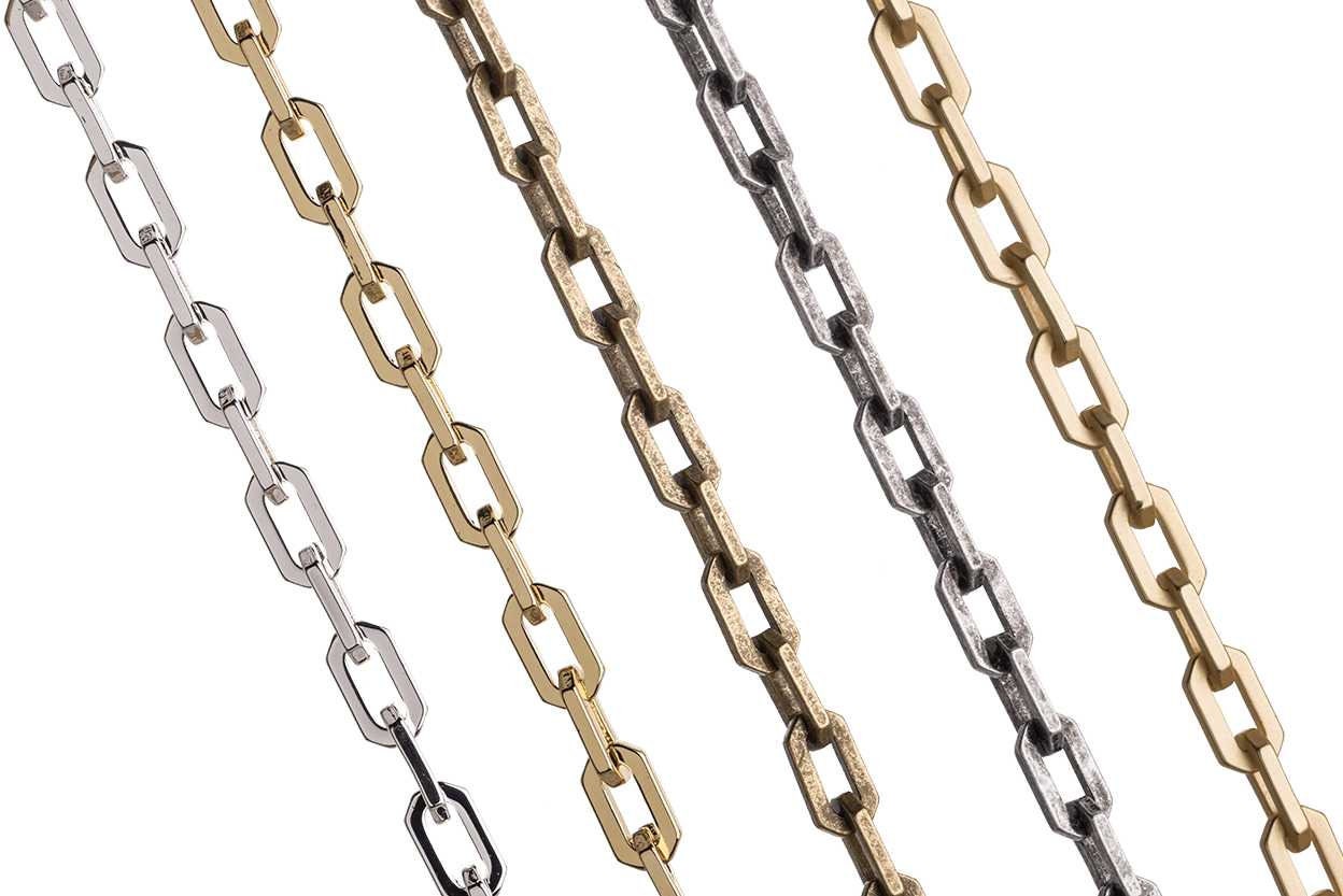 6mm X 10mm Angular Cable Chain Sold by the Foot Available in Multiple ...