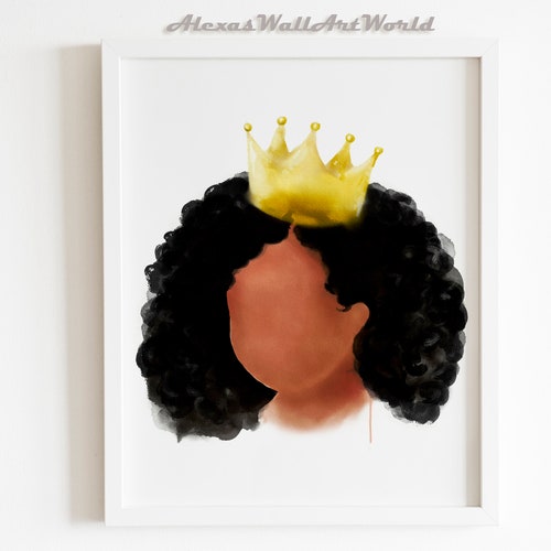 Young Queen Wall Art Print Custom Princess Printable Black - Etsy