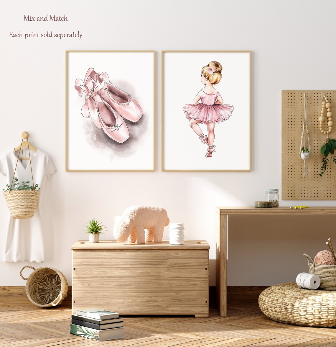 Ballet Classroom Decor Personalized Ballerina Shoes Wall Art - Etsy