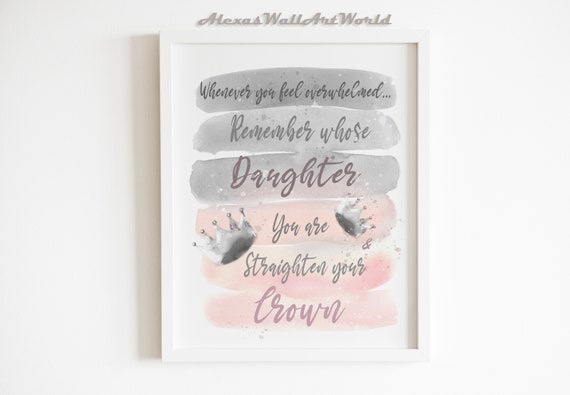 Princess Quote Wall Art Mom and Daughter Motivational Poster - Etsy