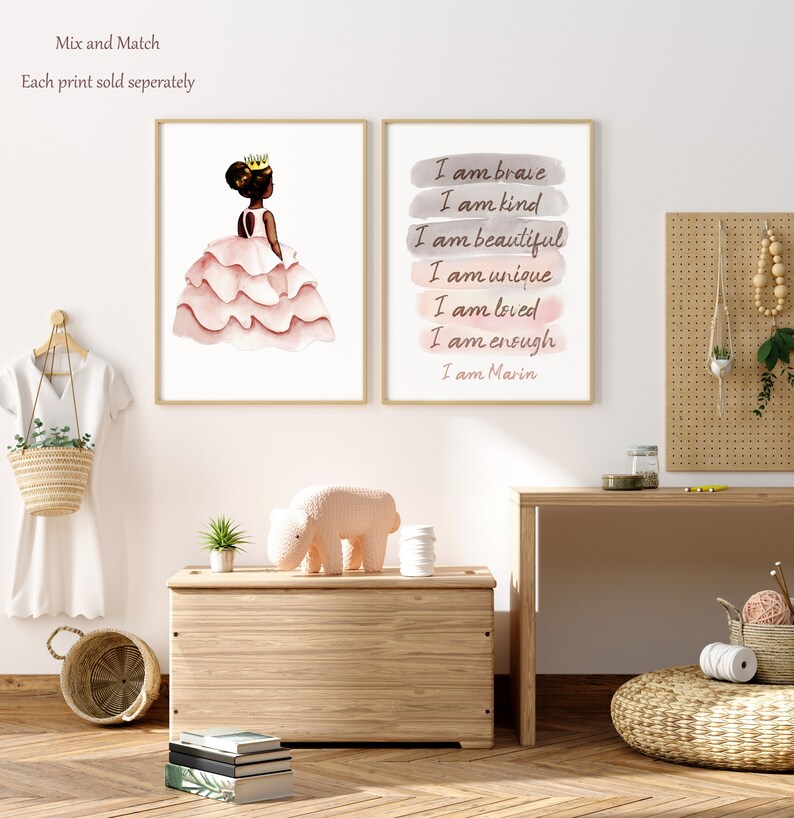 Kids Positive Affirmations Wall Art Girls Bedroom Affirmation - Etsy