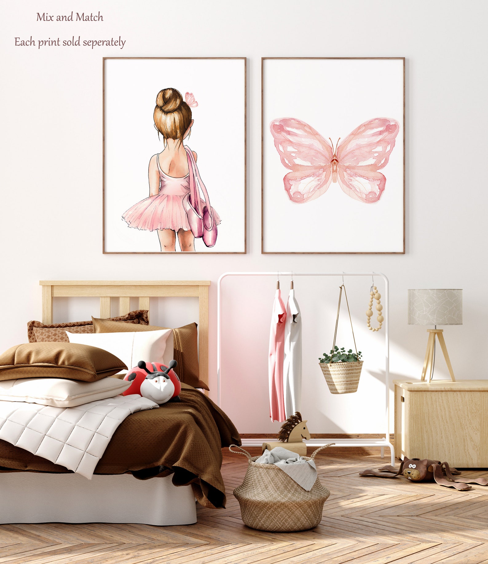 Little Ballerina Wall Art Toddler Girl Room Decor Blush Pink | Etsy