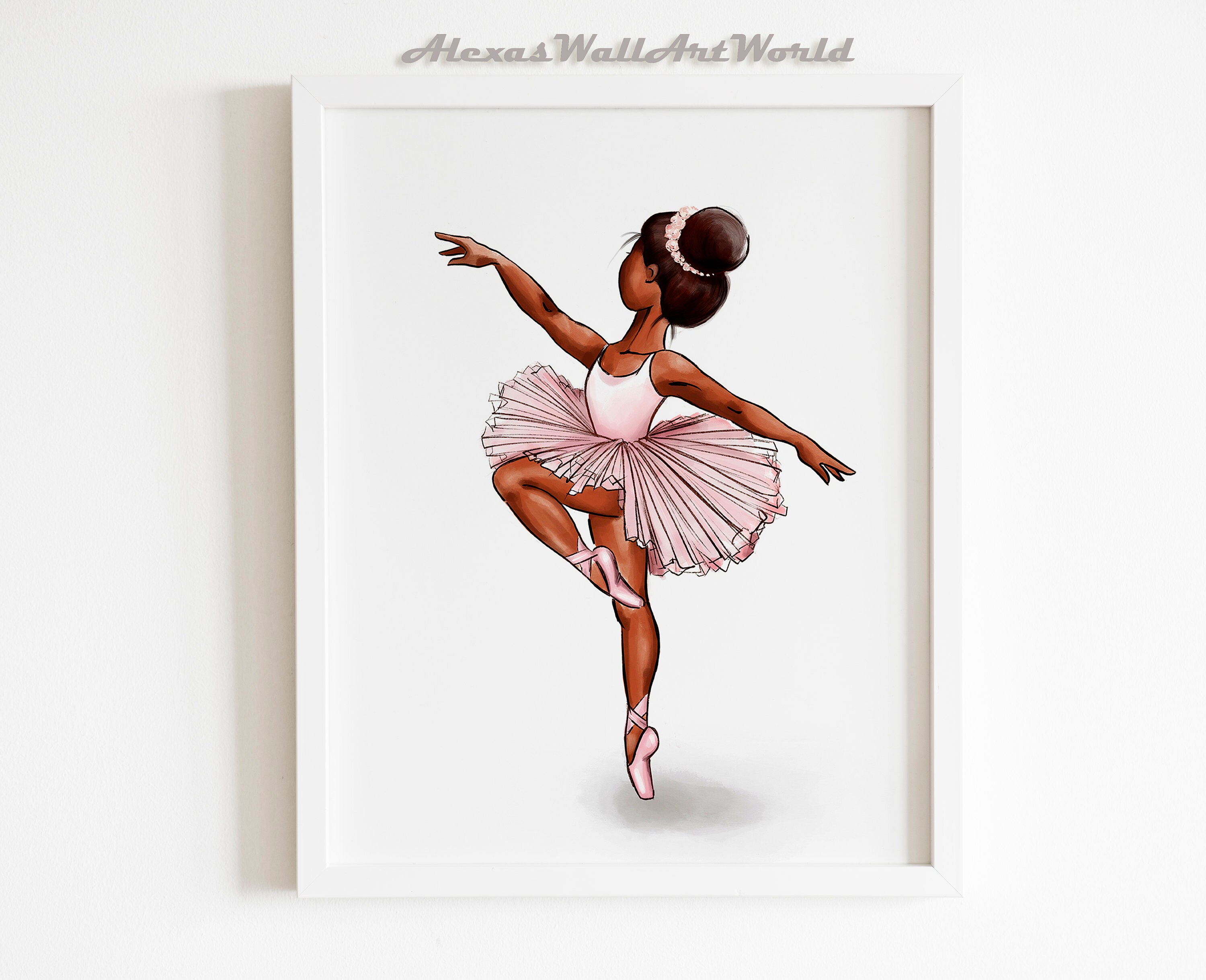 African American Art Dark Skin Ballerina Poster Black | Etsy