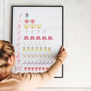 Alphabet Poster, Girly Alphabet and Numbers Prints, Set of 2 Prints ...