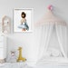 Ballerina Wall Art Ballet Dancer in Blue Tutu Dress and - Etsy