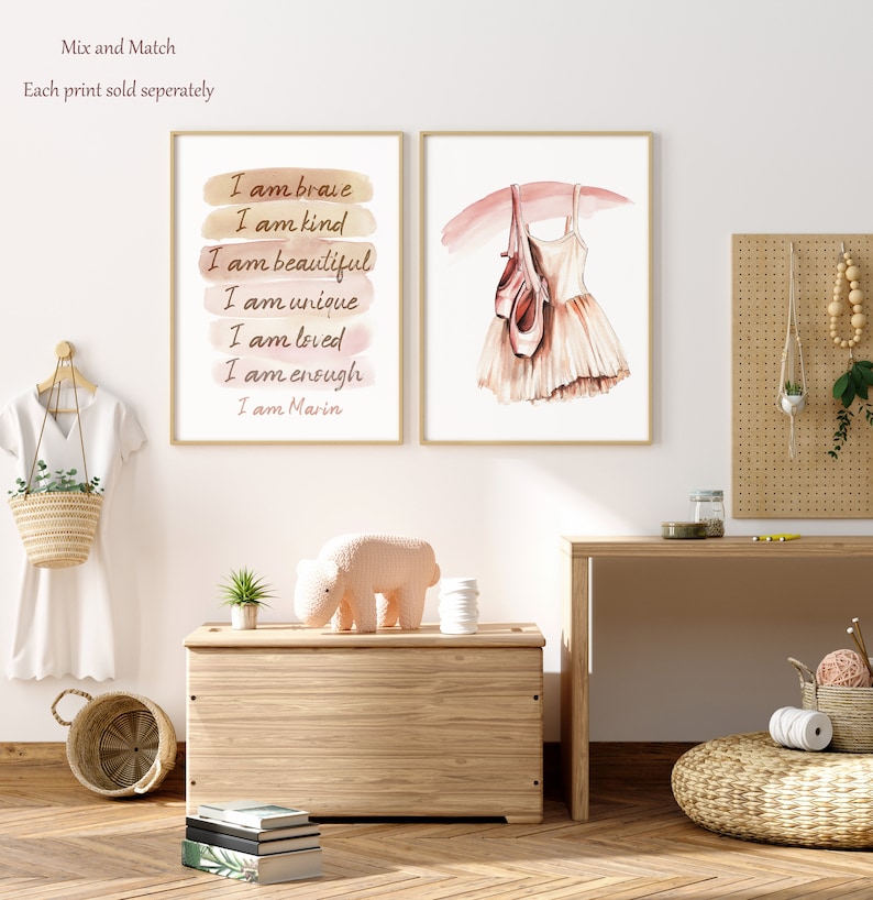 Positive Affirmations Wall Art Dancer Bedroom Affirmation | Etsy
