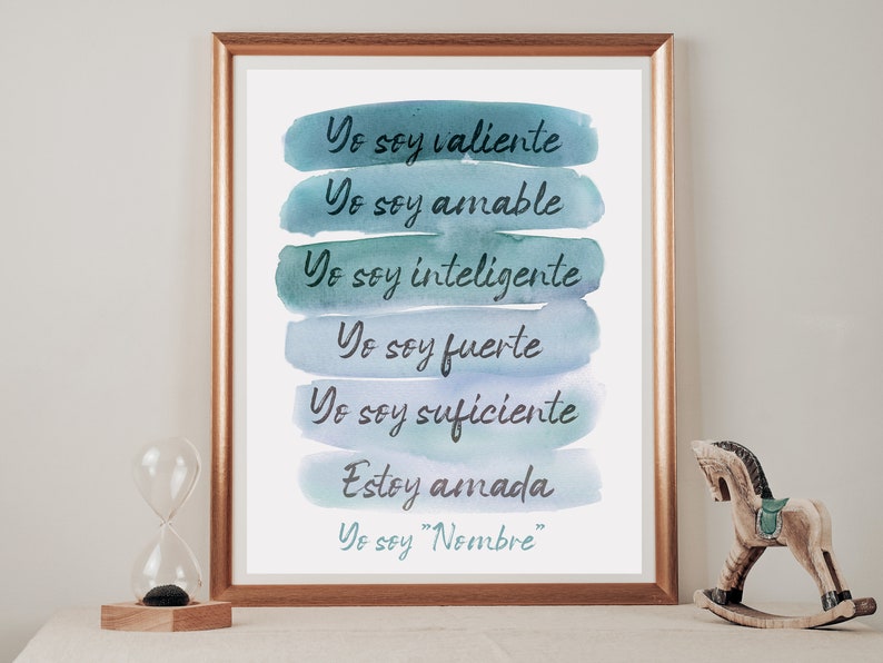 Spanish Motivational Quotes Personalized Name Positive - Etsy