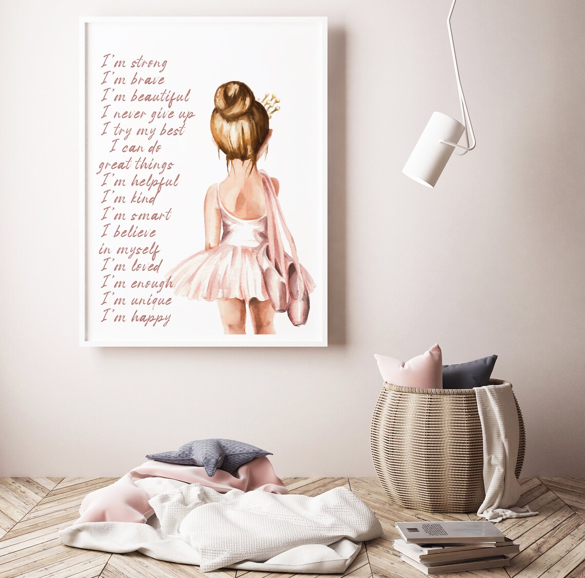 Blonde Ballerina Poster Personalized Positive Affirmation - Etsy