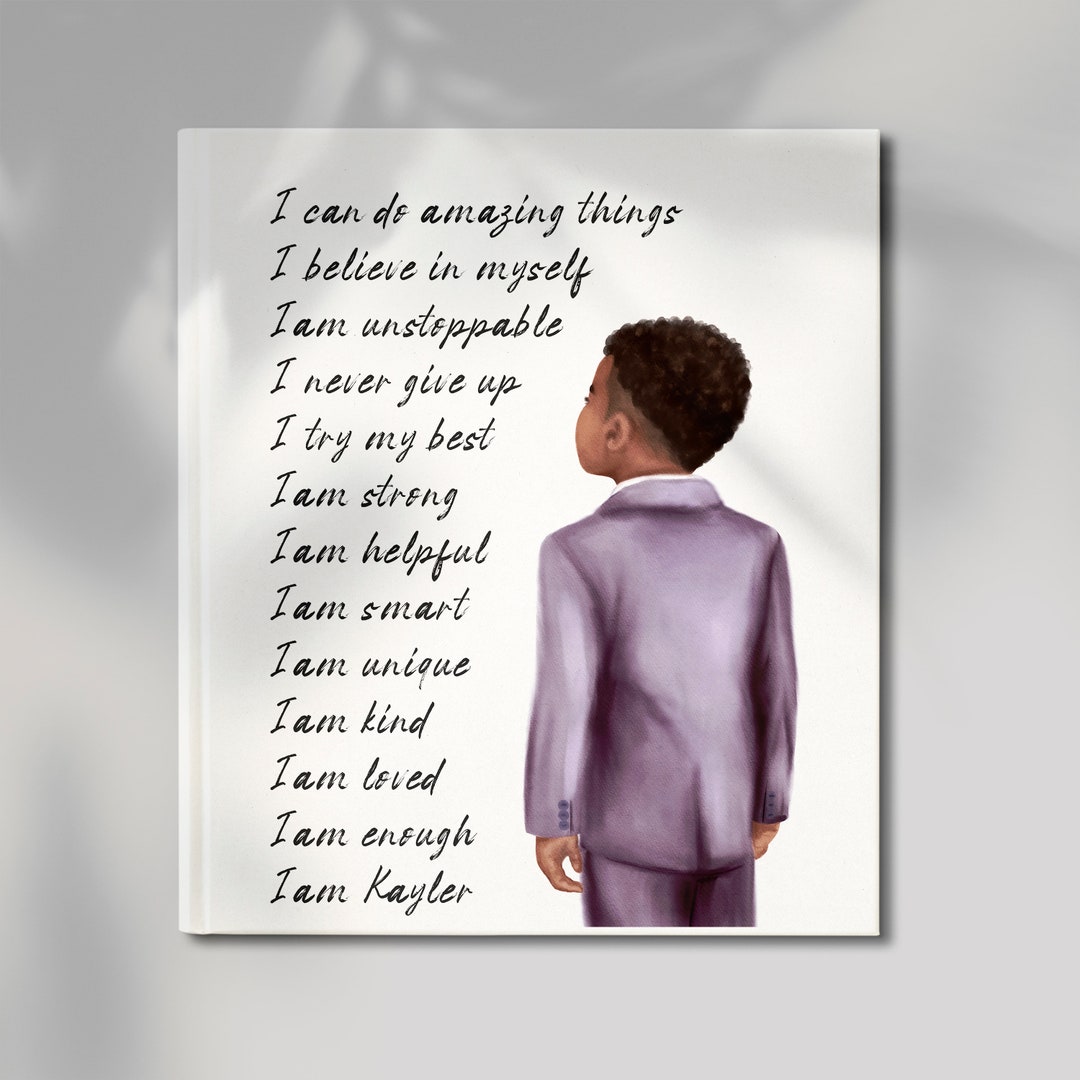 Positive Affirmations for Boys on Canvas, Black Boy Joy, Black Boy ...