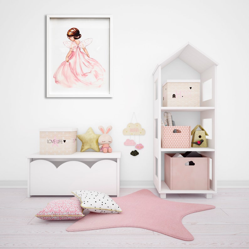 Set of 3 Fairy Prints Fairy Girl Wall Art Print Soft - Etsy