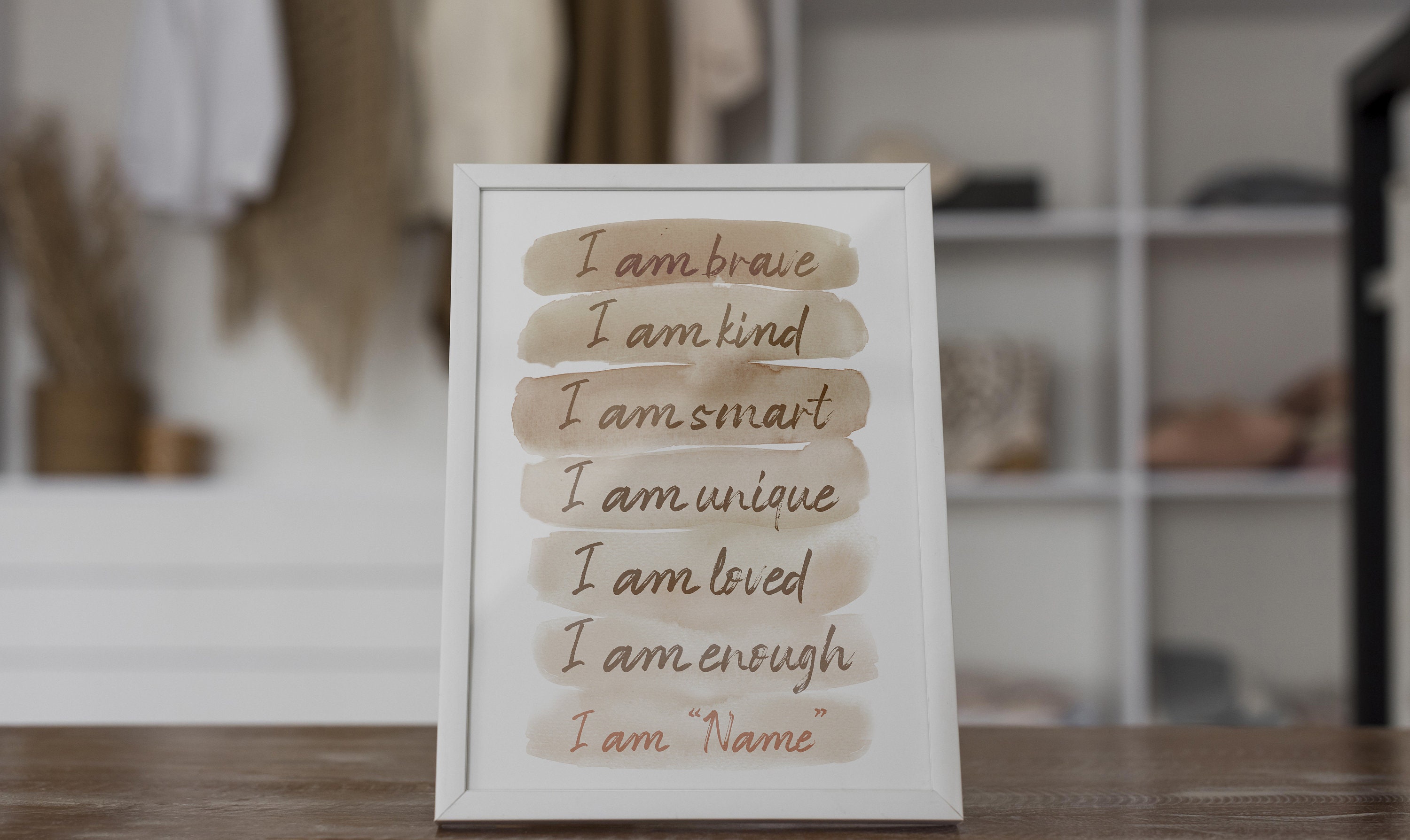 Personalized Name Positive Affirmations Poster Kids Bedroom | Etsy
