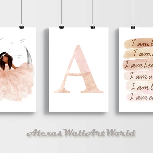 Custom Princess Print Set of 3 Personalized Princess Toddler - Etsy