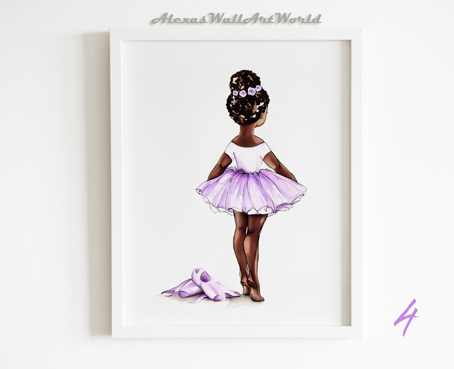 Ballerina Wall Art Ballet Dancer Print Custom Name | Etsy