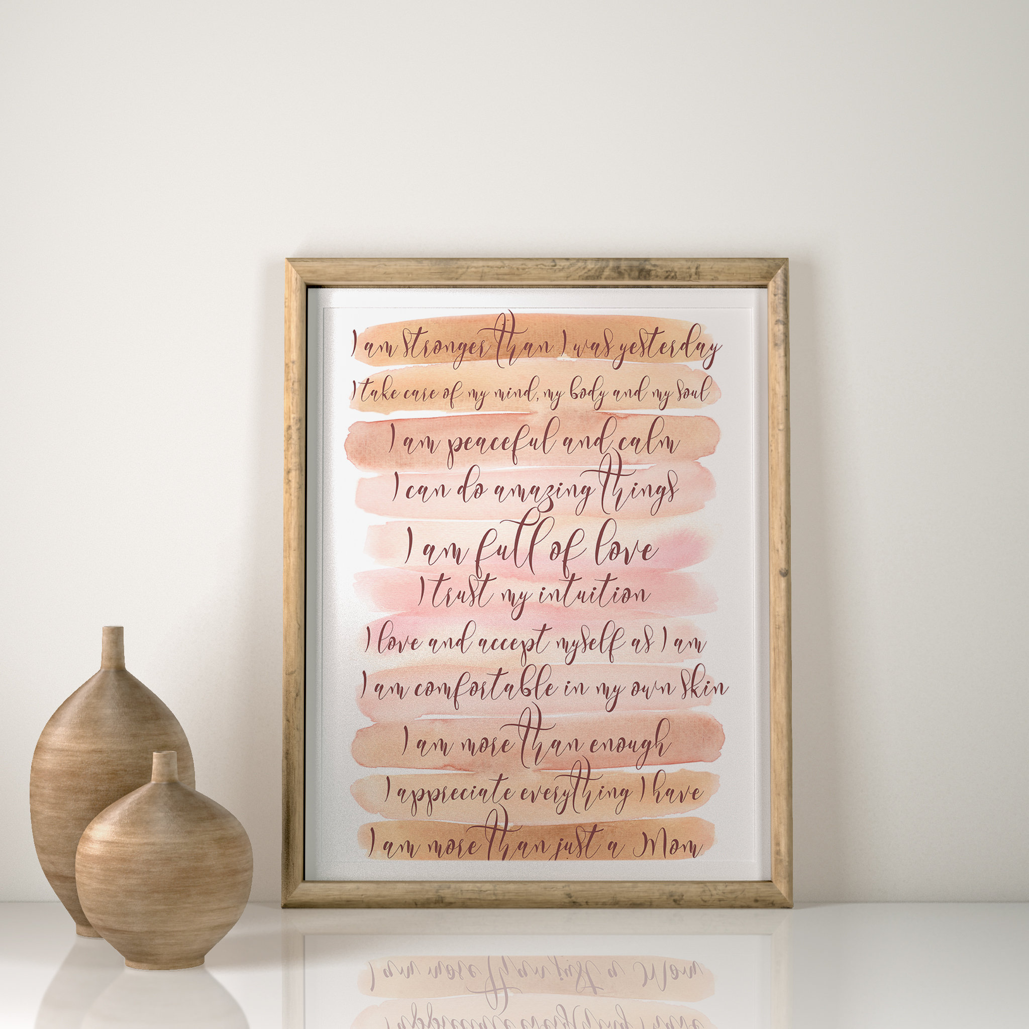 Positive Affirmation Wall Art Woman Motivational Quote - Etsy