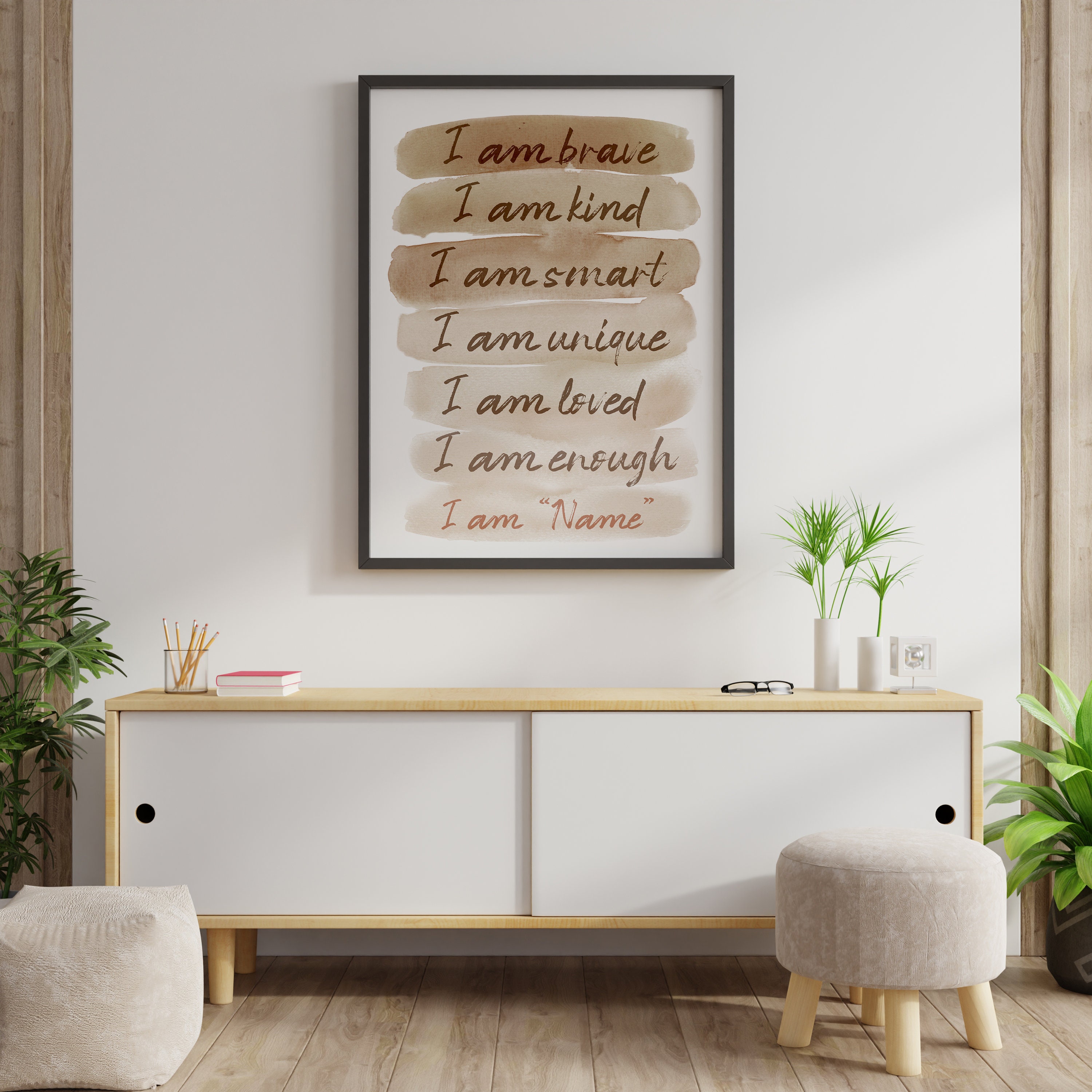 Personalized Name Positive Affirmations Poster Kids Bedroom | Etsy