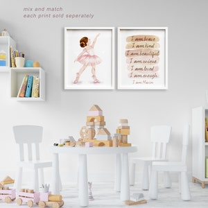 Positive Affirmations Wall Art, Dancer Bedroom Affirmation Print ...