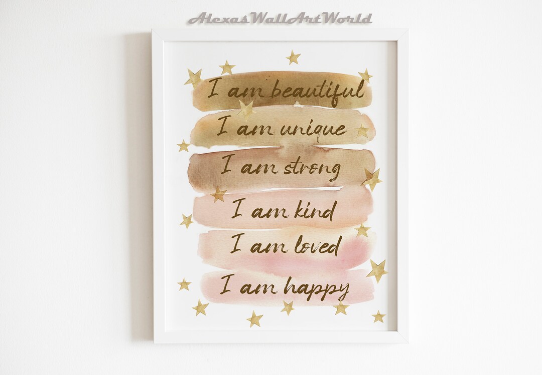 Positive Affirmations Wall Art, Boho Nursery Decor (digital Download ...