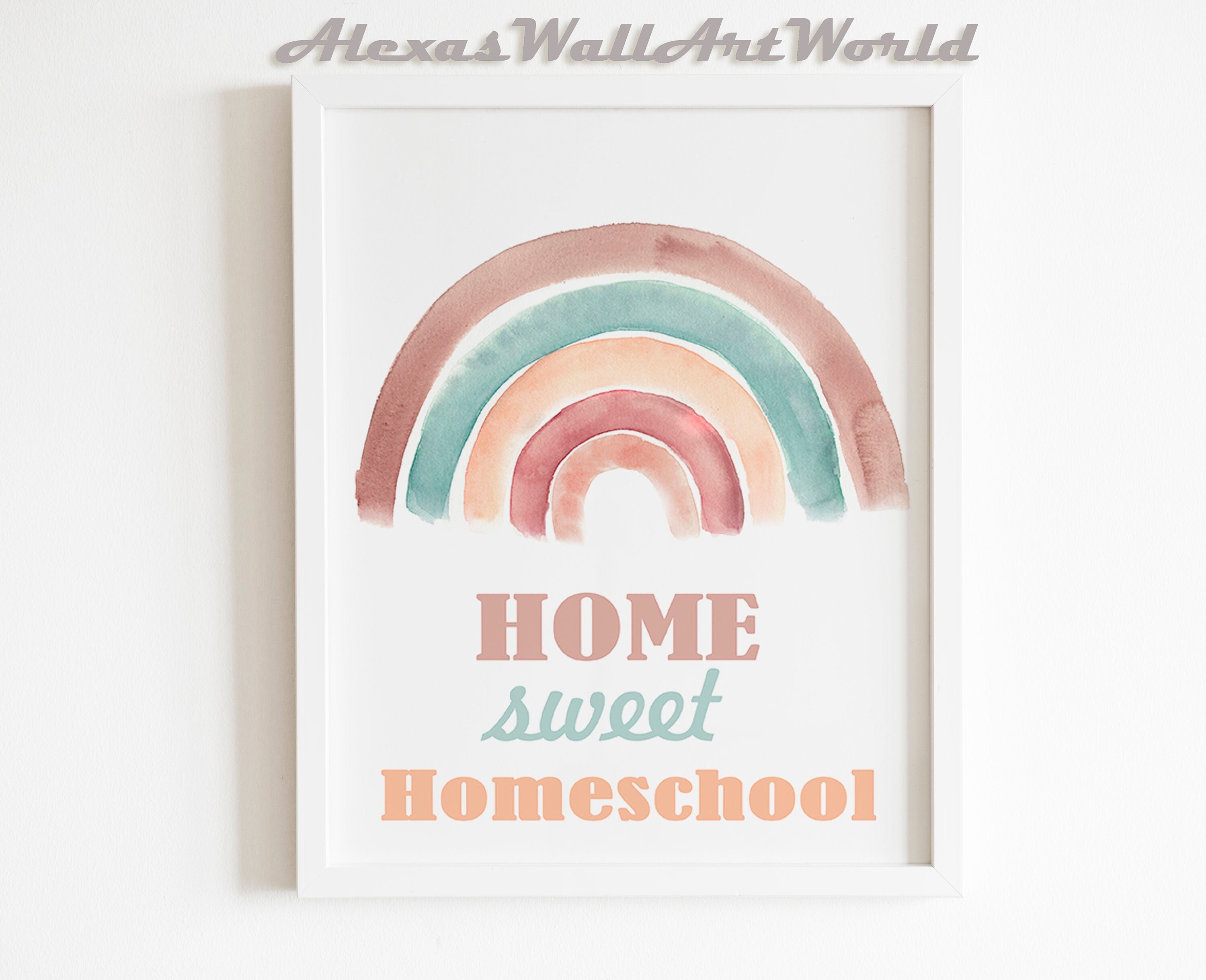 Homeschool Wall Art Home Sweet Homeschool Sign Neutral - Etsy UK