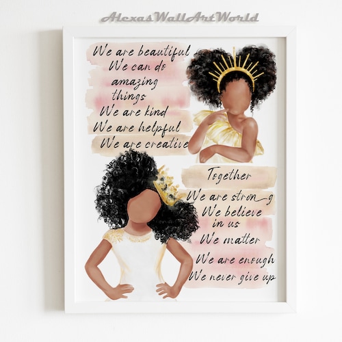 Personalized Name Positive Affirmations Wall Art African Etsy