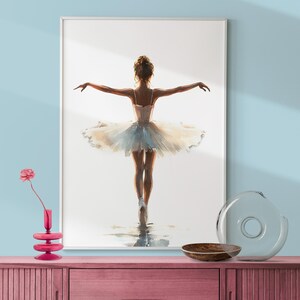 Watercolor Ballerina Wall Art Print, Ballet Classroom Wall Art, Ballet ...