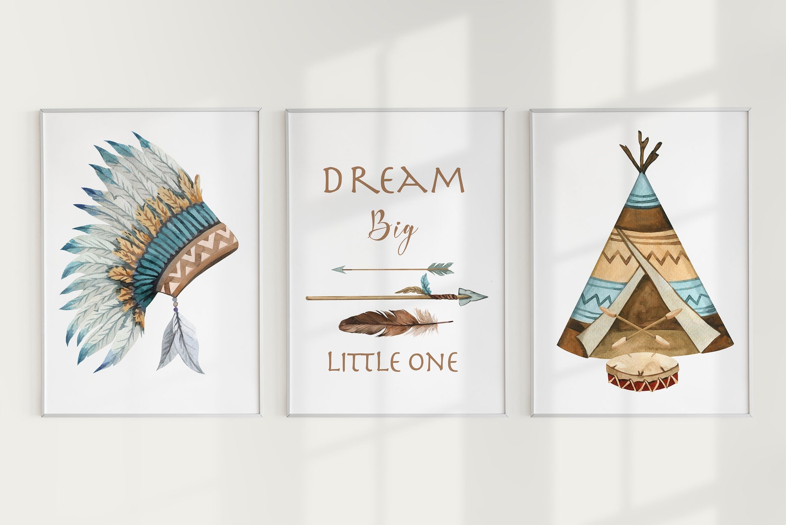 Tribal Nursery Prints: Personalized American Indian Decor (digital ...
