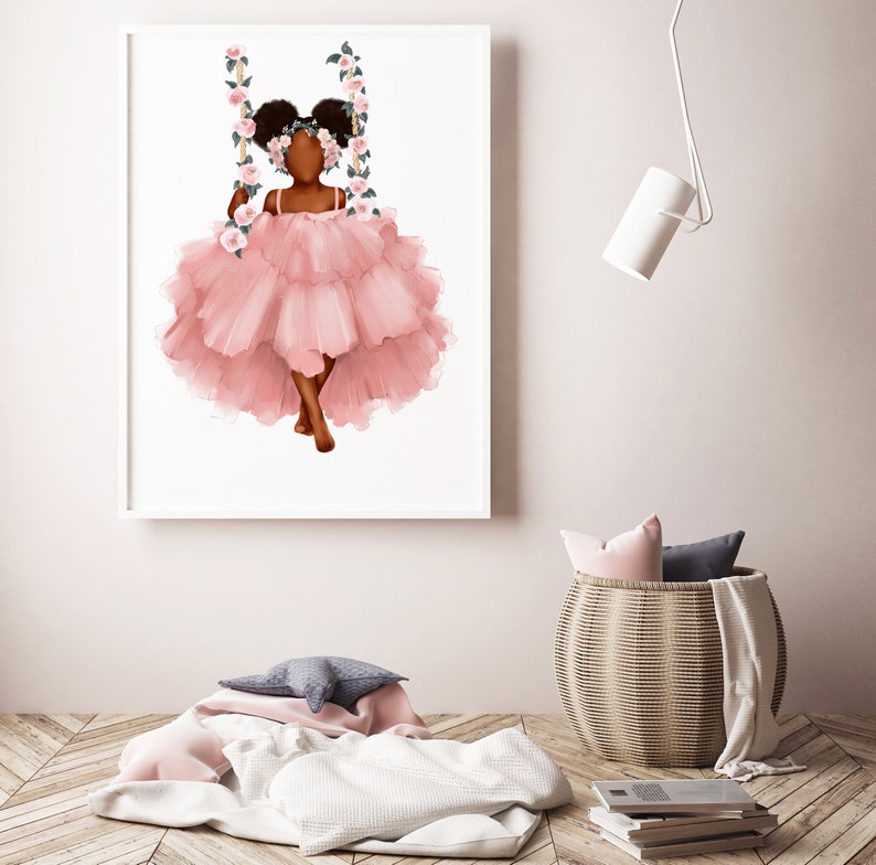 Black Girl Magic Art Print, Flower Crown Princess (digital Download) - Etsy