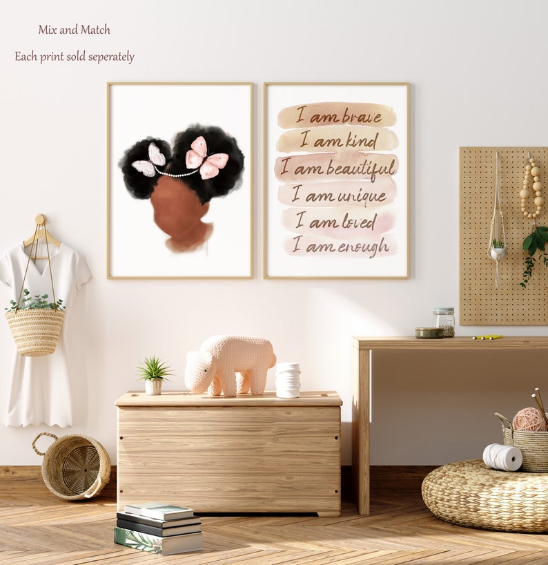 Set of 3 Prints Positive Affirmation Art Watercolor Boho - Etsy