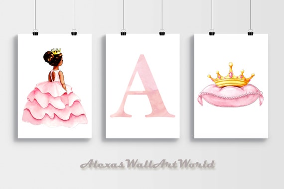 Custom Princess Print Set of 3 Personalized Princess Toddler - Etsy