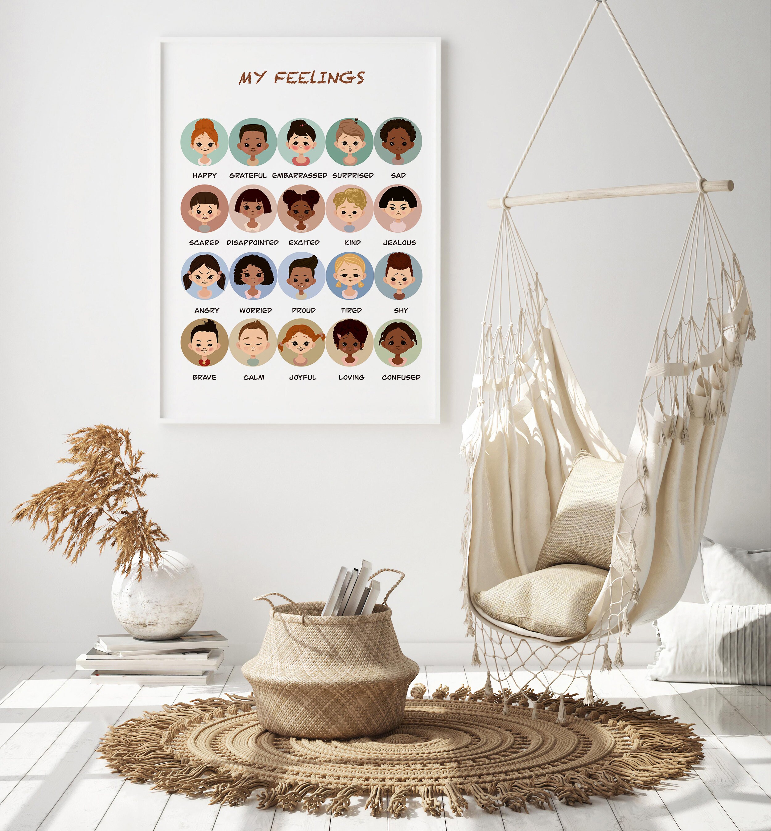 Emotions Poster Feelings Chart Print My Feelings Classroom | Etsy