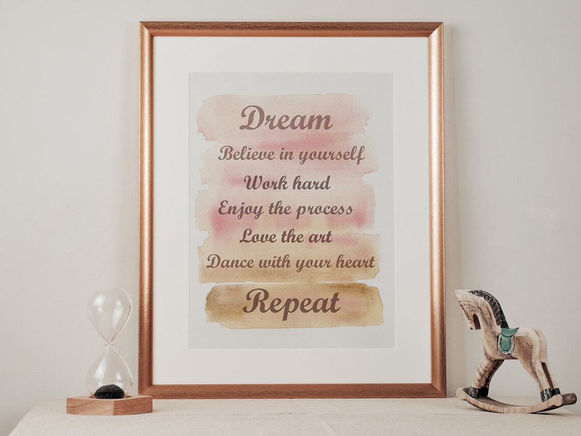 Positive Affirmations Wall Art Dancer Bedroom Affirmation - Etsy
