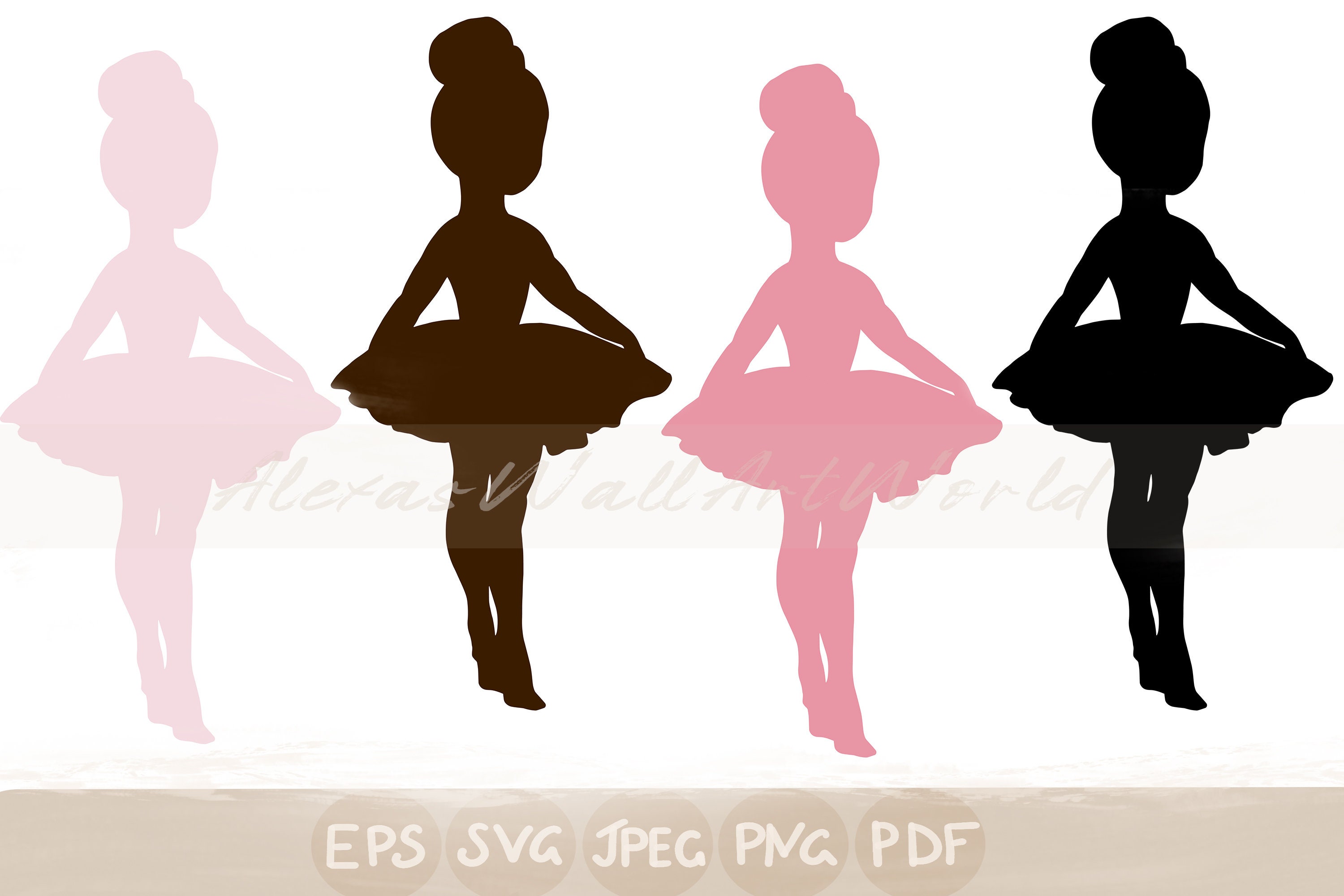 Bailarina SVG Png Archivo de Corte de Ballet Ballerina | Etsy