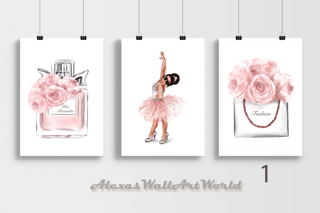 Set of 3 Fashion Wall Art, Fashion Toddler Girl Print, Teen Girl ...