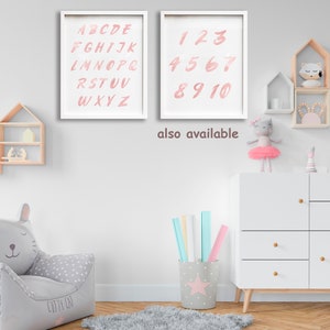ABC Poster, Blush Pink Alphabet Poster, Educational Nursery Decor, Wall ...