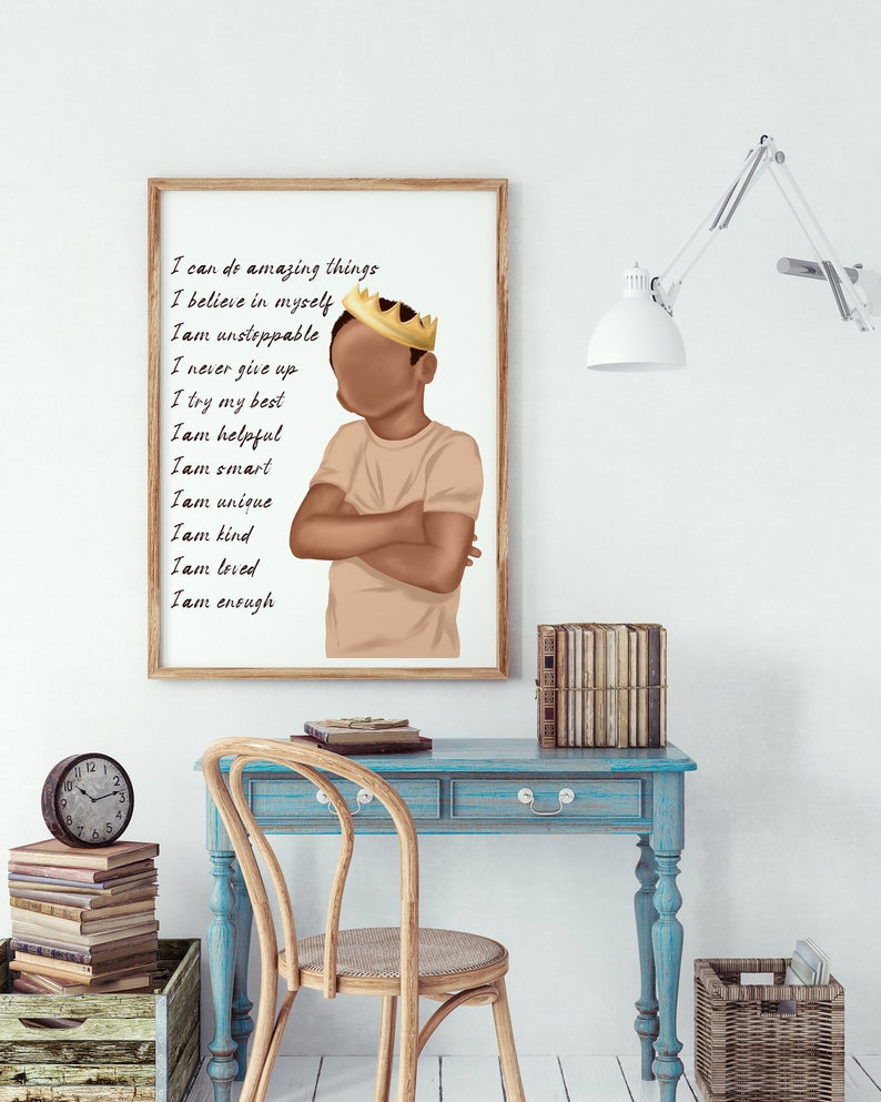 Affirmations for Kids Boy Personalized Name Positive - Etsy