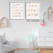 Alphabet Poster, Girly Alphabet and Numbers Prints, Set of 2 Prints ...