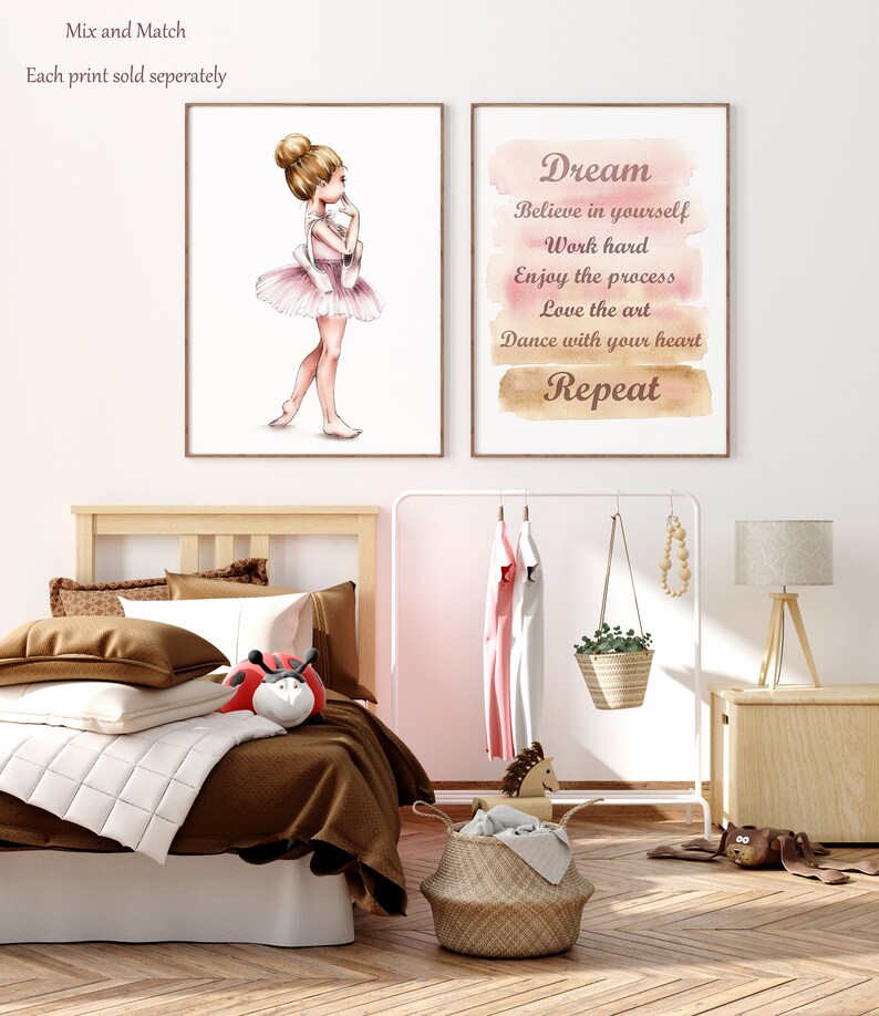 Positive Affirmations Wall Art Dancer Bedroom Affirmation - Etsy
