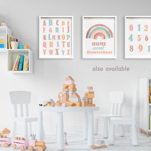 Watercolor Rainbow Playroom Wall Decor Set of Two Abstract - Etsy