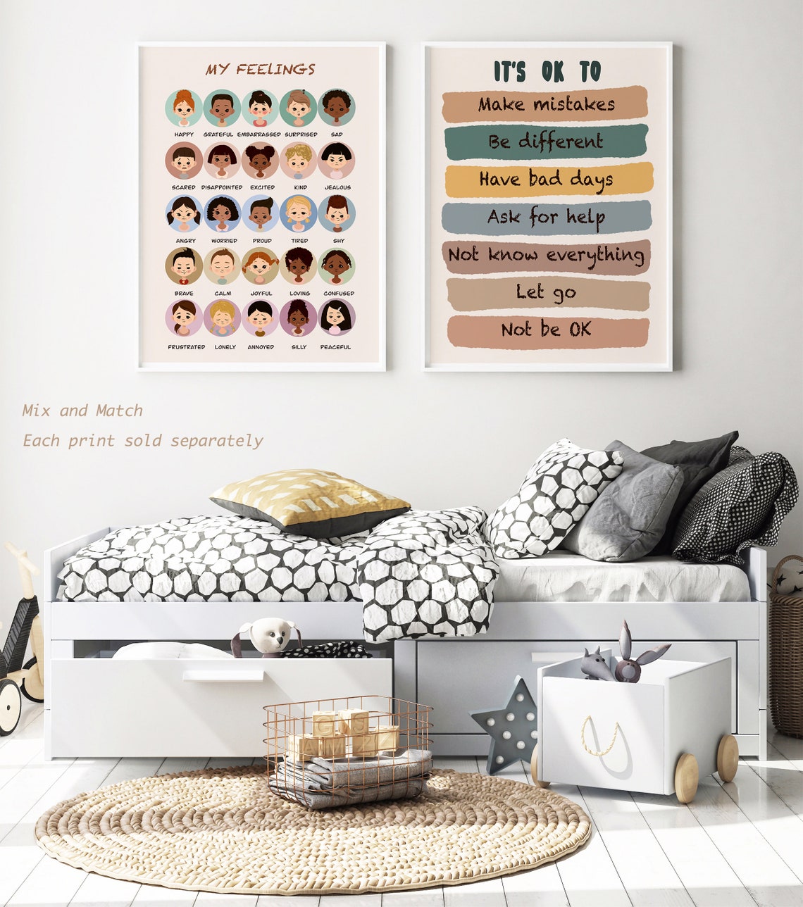 Emotions Poster Feelings Chart Print My Feelings Classroom | Etsy