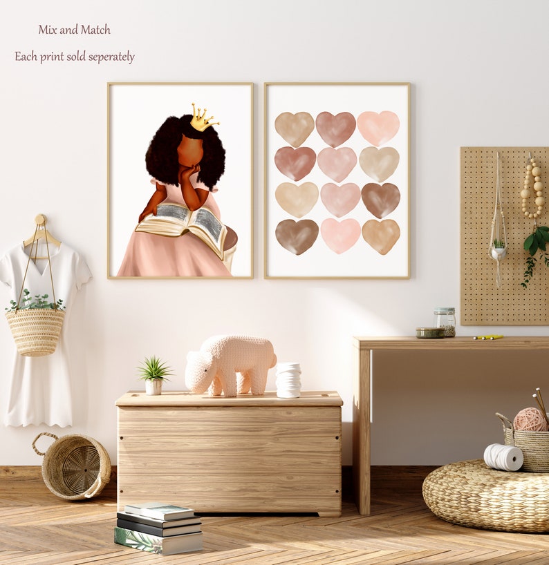 African American Princess Reading Book Reading Girl Black - Etsy
