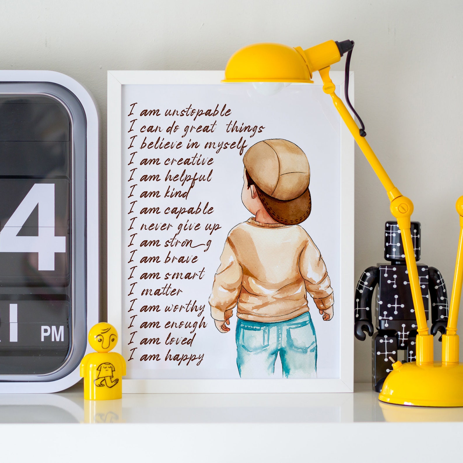 Boy Positive Affirmations Print Little Boy Wall Art - Etsy