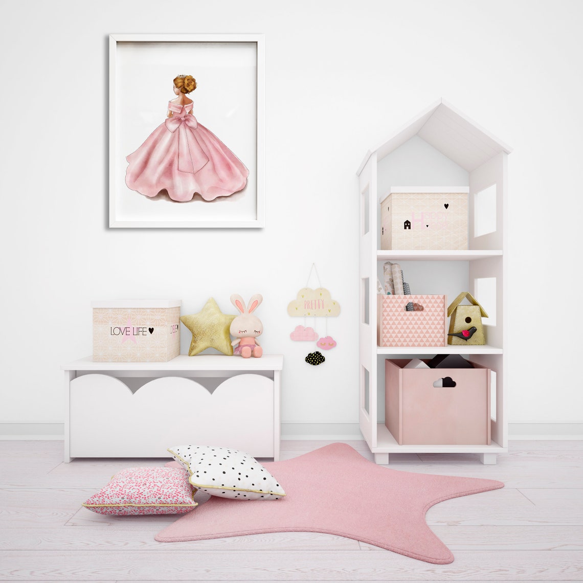 Princess Prints Princess Wall Art Decor Little Girl Nursery - Etsy