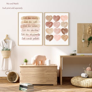 French Positive Affirmations Wall Art, French Affirmation Print, Boho ...