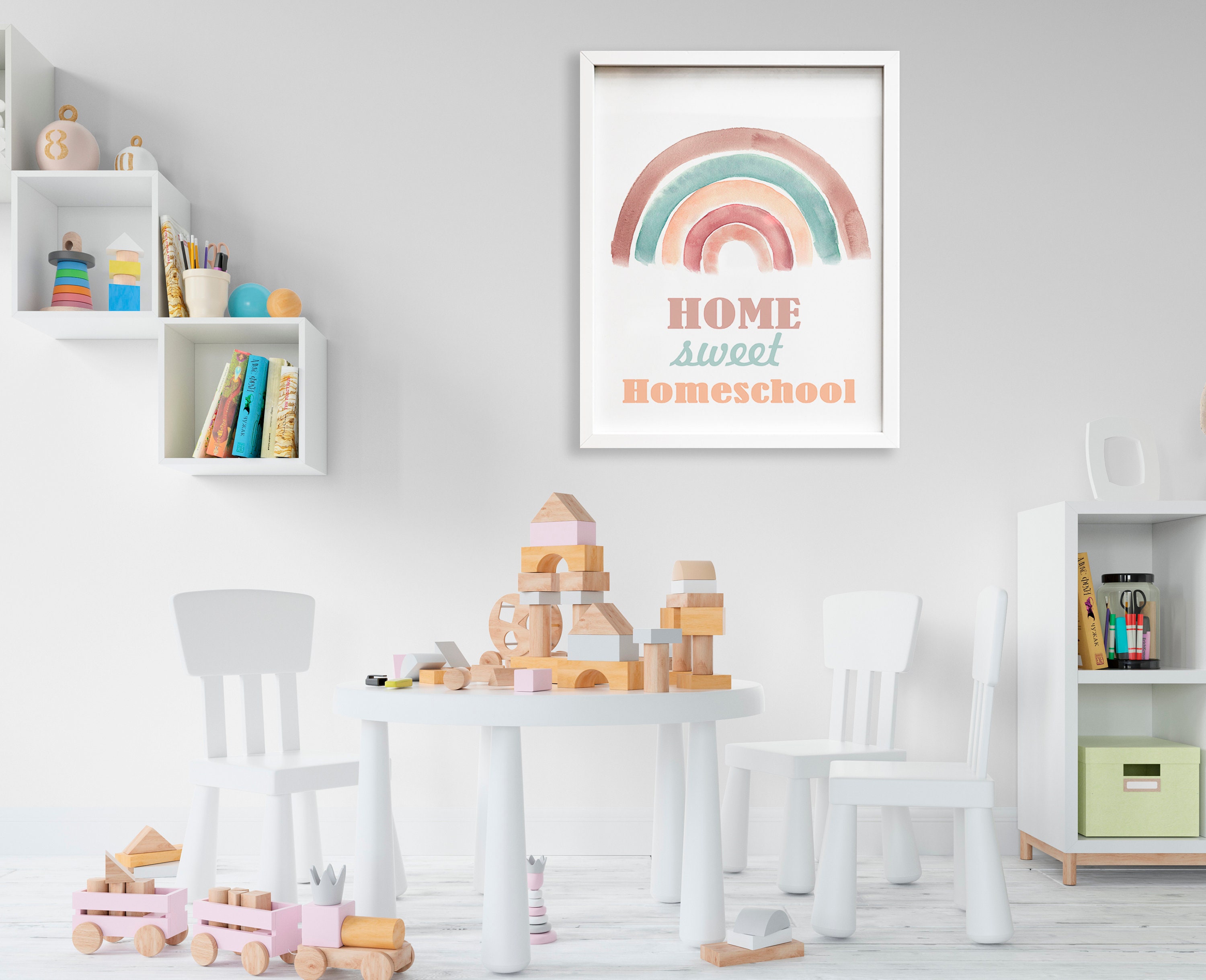 Homeschool Wall Art Home Sweet Homeschool Sign Neutral - Etsy UK