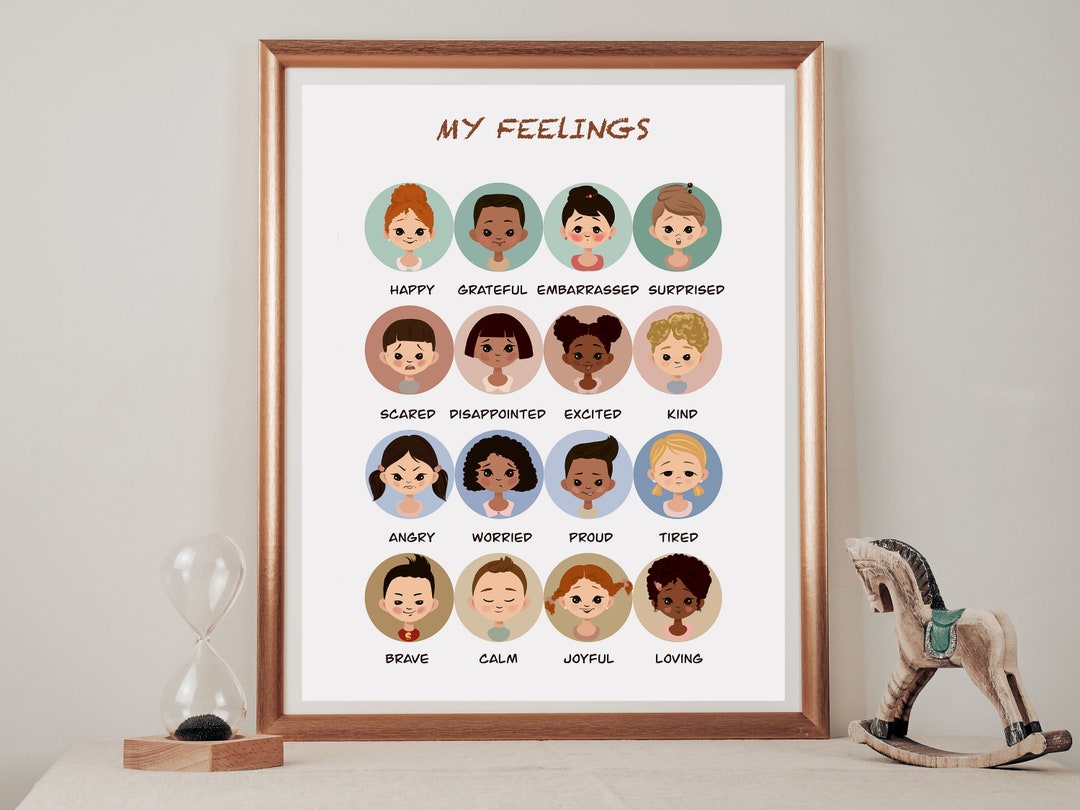Feelings Chart Poster: Mental Health, Calm Down Corner (digital ...