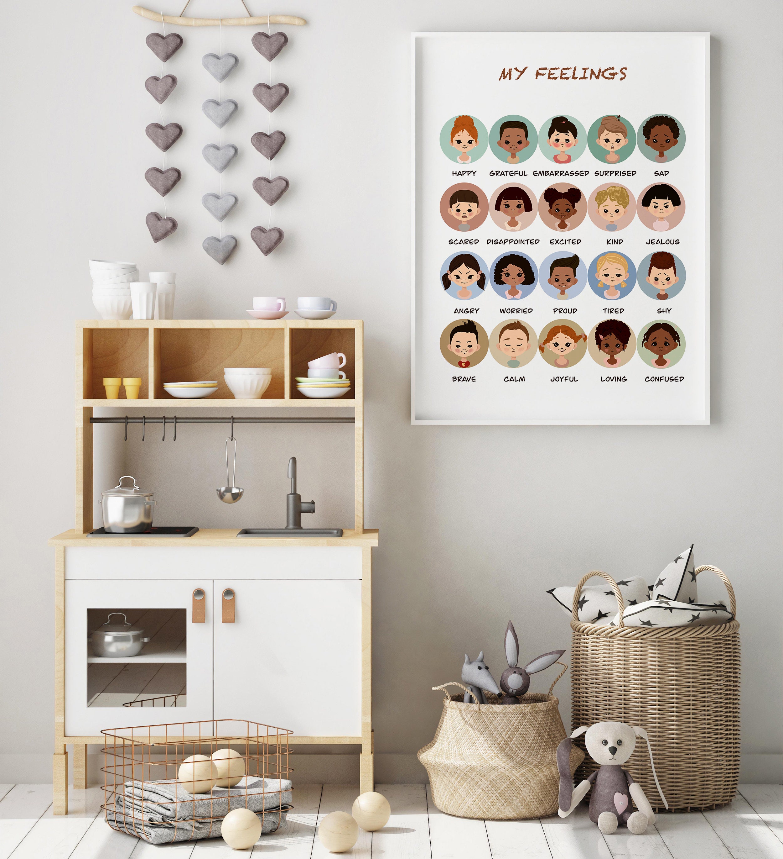 Emotions Poster Feelings Chart Print My Feelings Classroom | Etsy