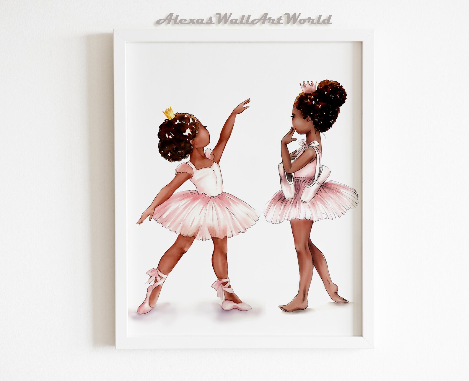 African American Ballerina Sisters Art Wall Art for Girls - Etsy